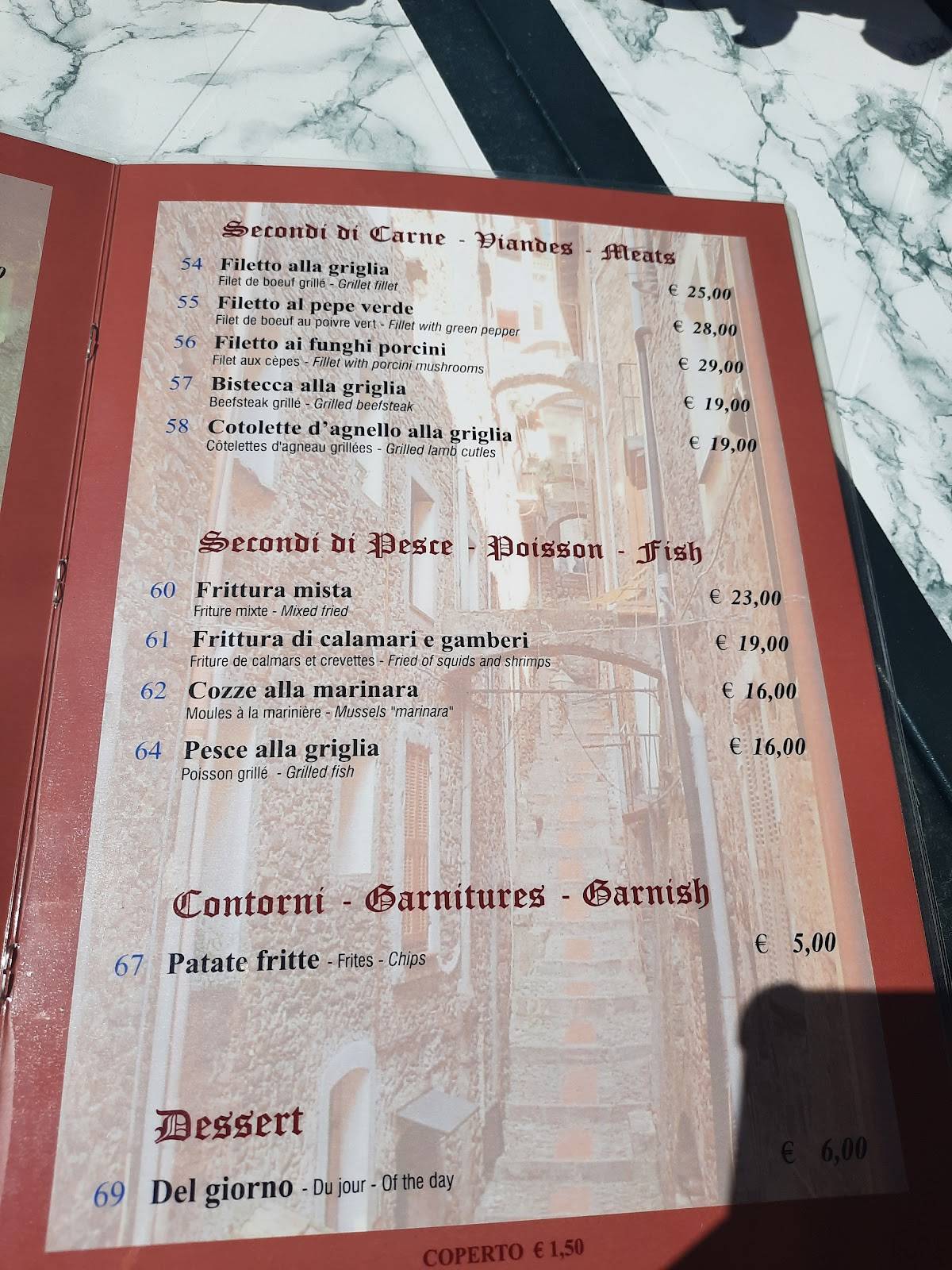 Menu da Il Borgo pizzeria, Dolceacqua