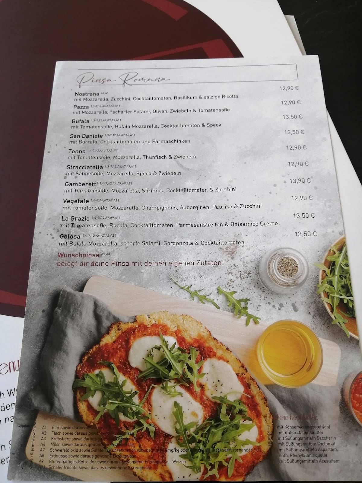 Speisekarte von La Grazia Ristorante Pizzeria, Stuttgart
