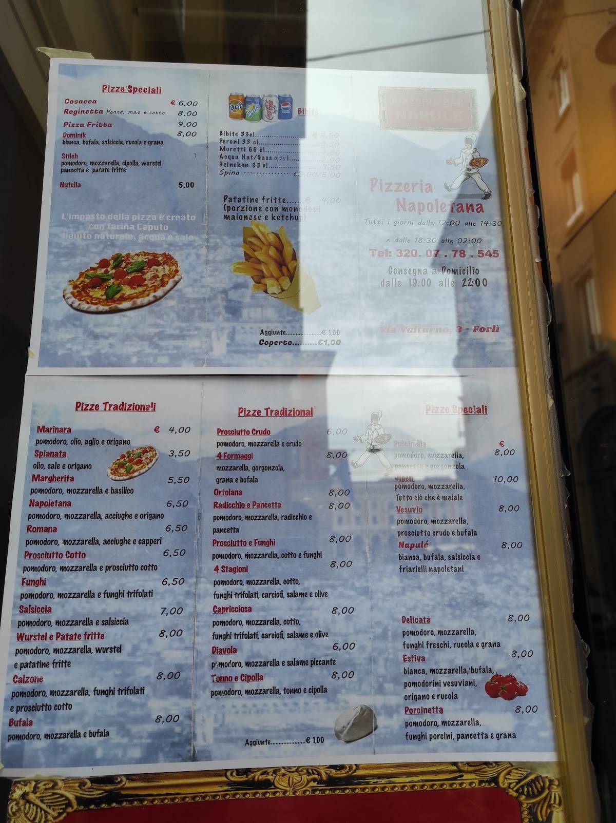 Speisekarte von Pizzeria Napulé, Forli