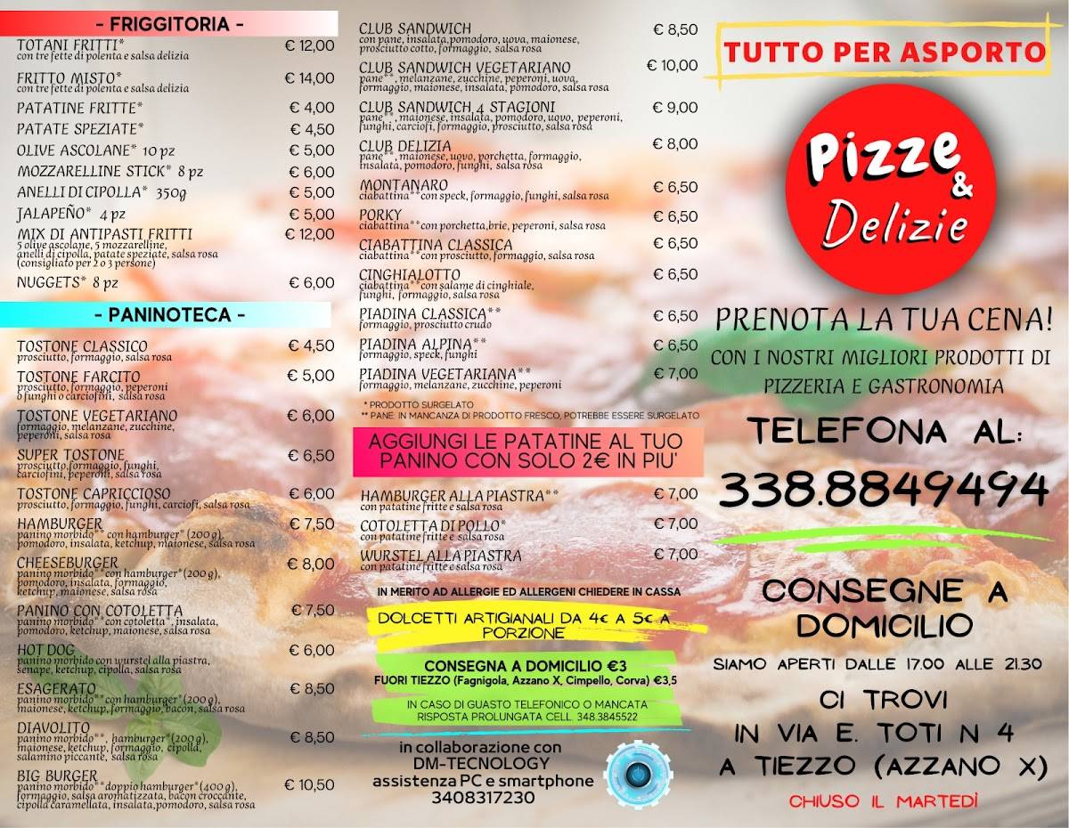 Menu da Pizzeria La Britola, Azzano Decimo