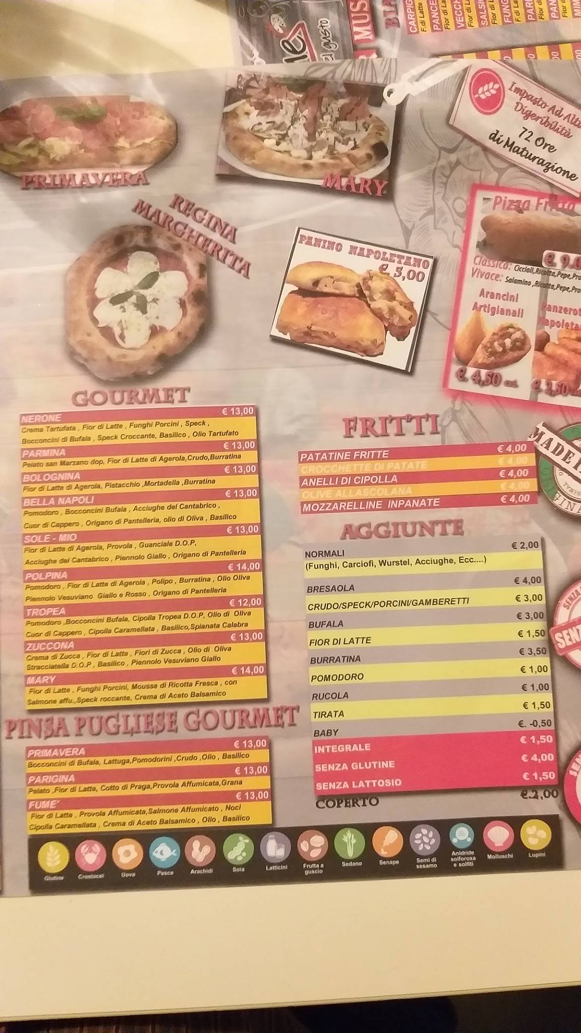 Menu da Pizzeria Rosticceria Noi Due, Carpi
