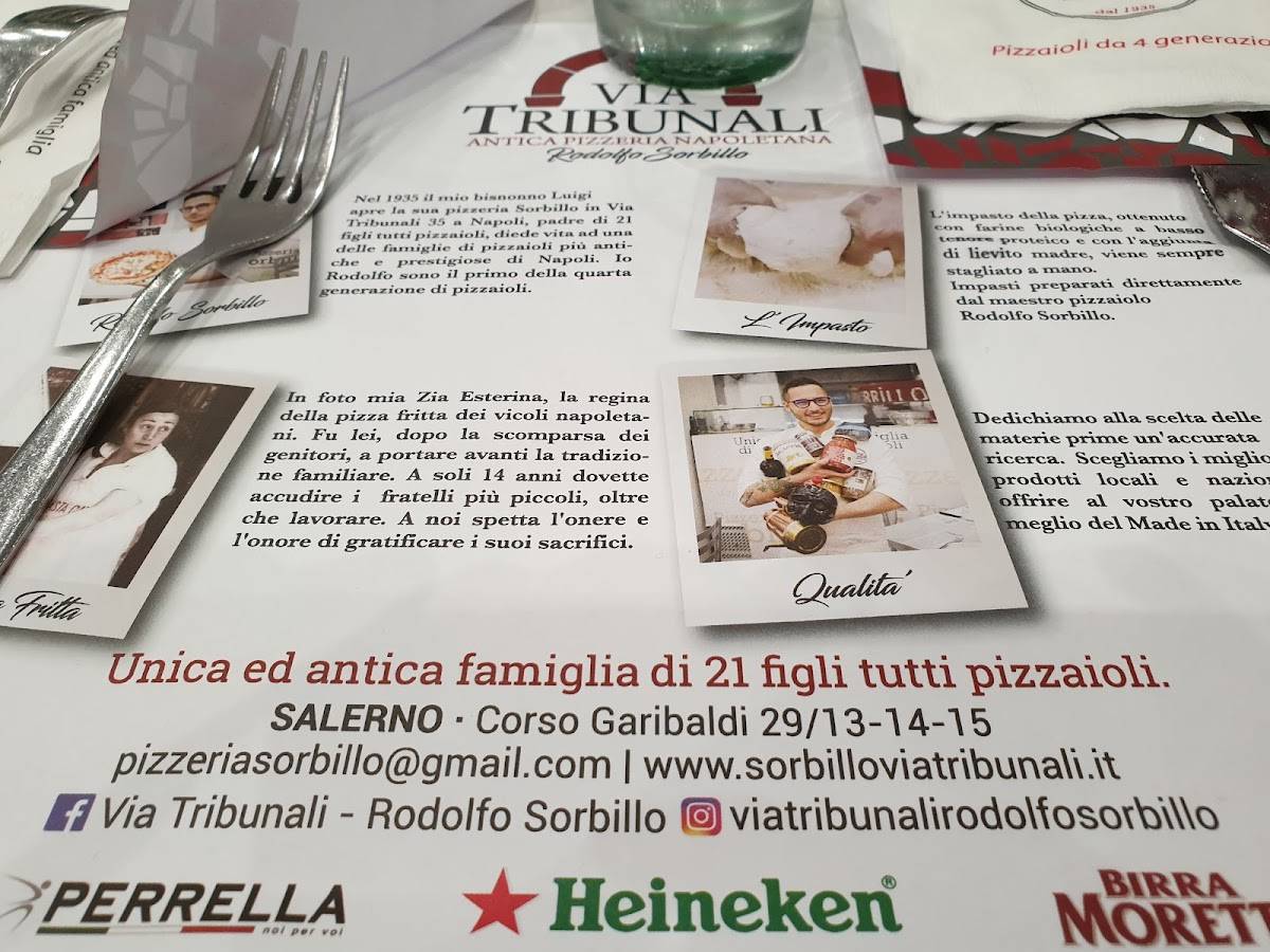 Menu da Pizzeria Sorbillo, Salerno, Corso Giuseppe Garibaldi