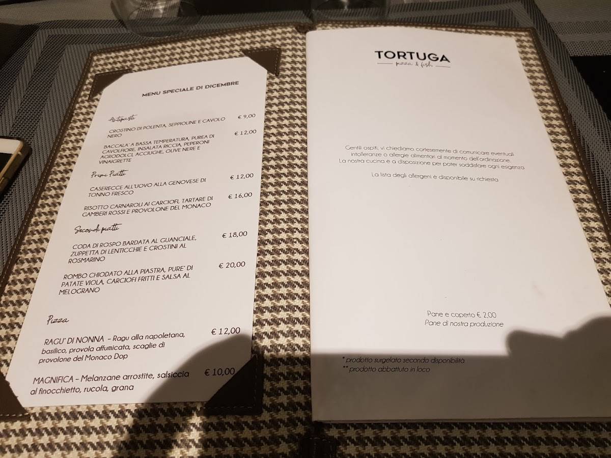 Menu da La Tortuga Ristorante Pizzeria, Firenze