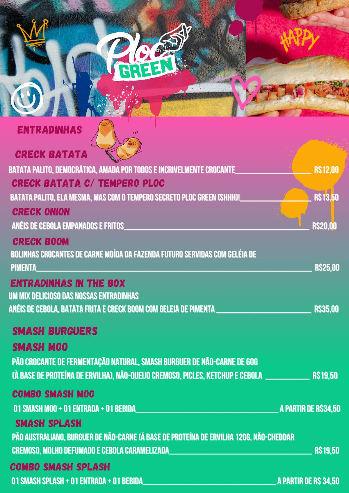 Carta del restaurante Ploc Green, São Paulo