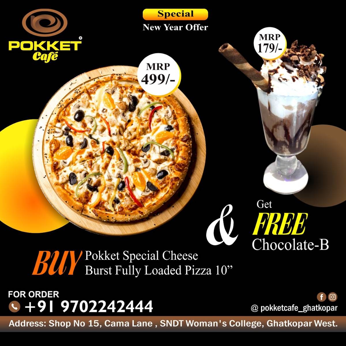 Menu at Pokket cafe Ghatkopar West, Mumbai