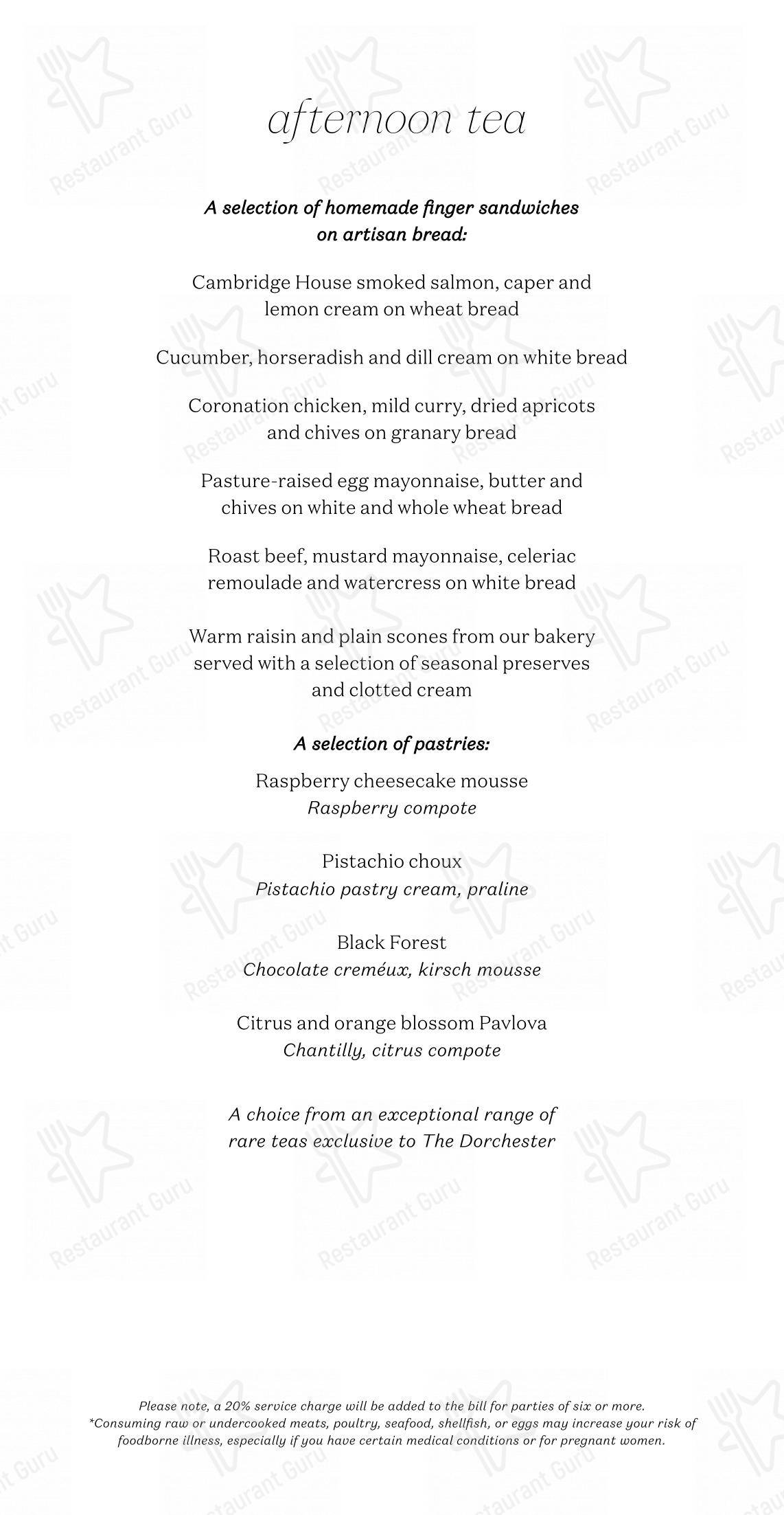 Menu at Polo Lounge restaurant, Beverly Hills