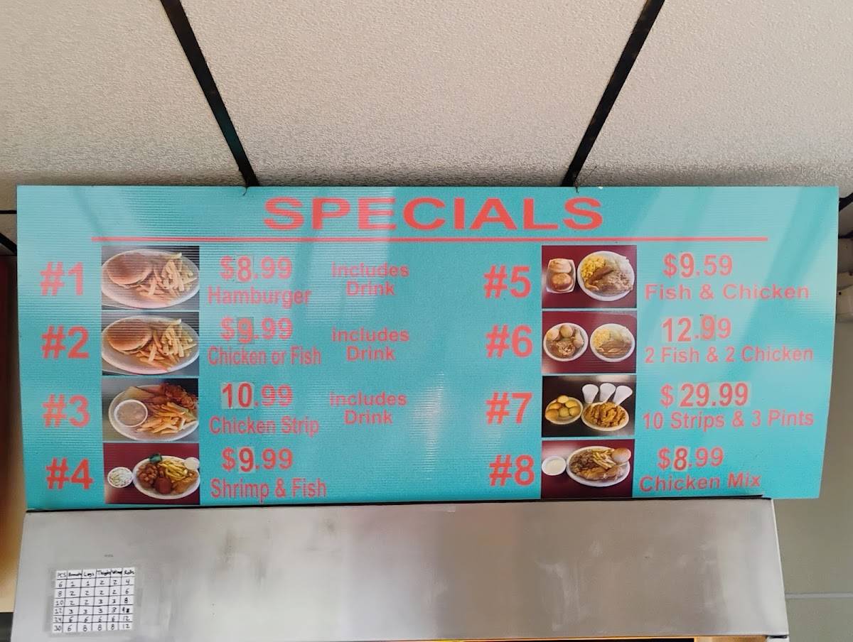 Carta del restaurante Pop's Honey Fried Chicken, Lindale