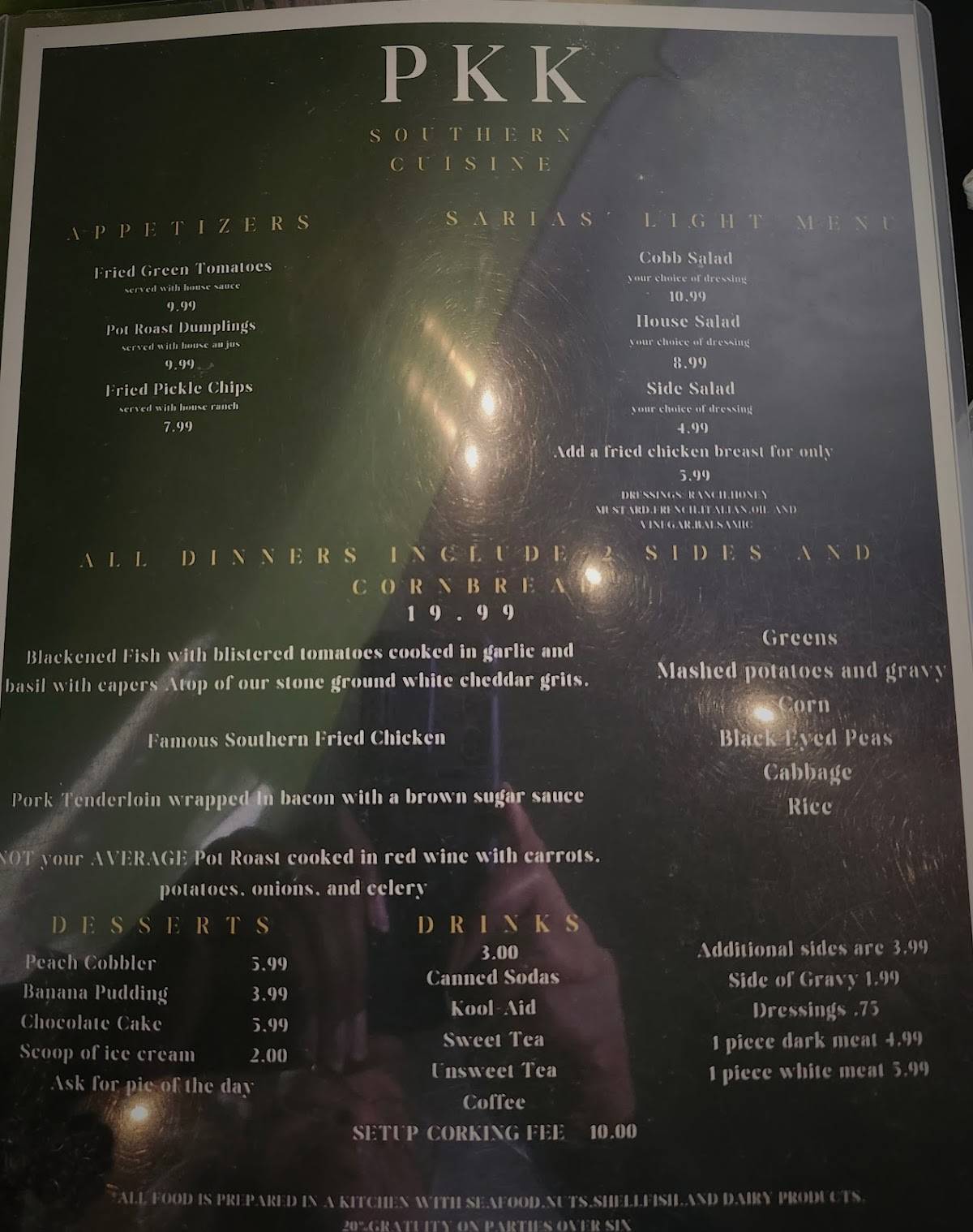 Menu at Portis Kountry Kitchen LLC cafe, Corpus Christi