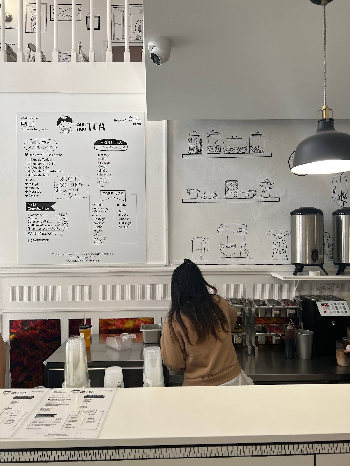 Carta de Bubble tea•Coffee•2D Café at One Two Tea, Oporto