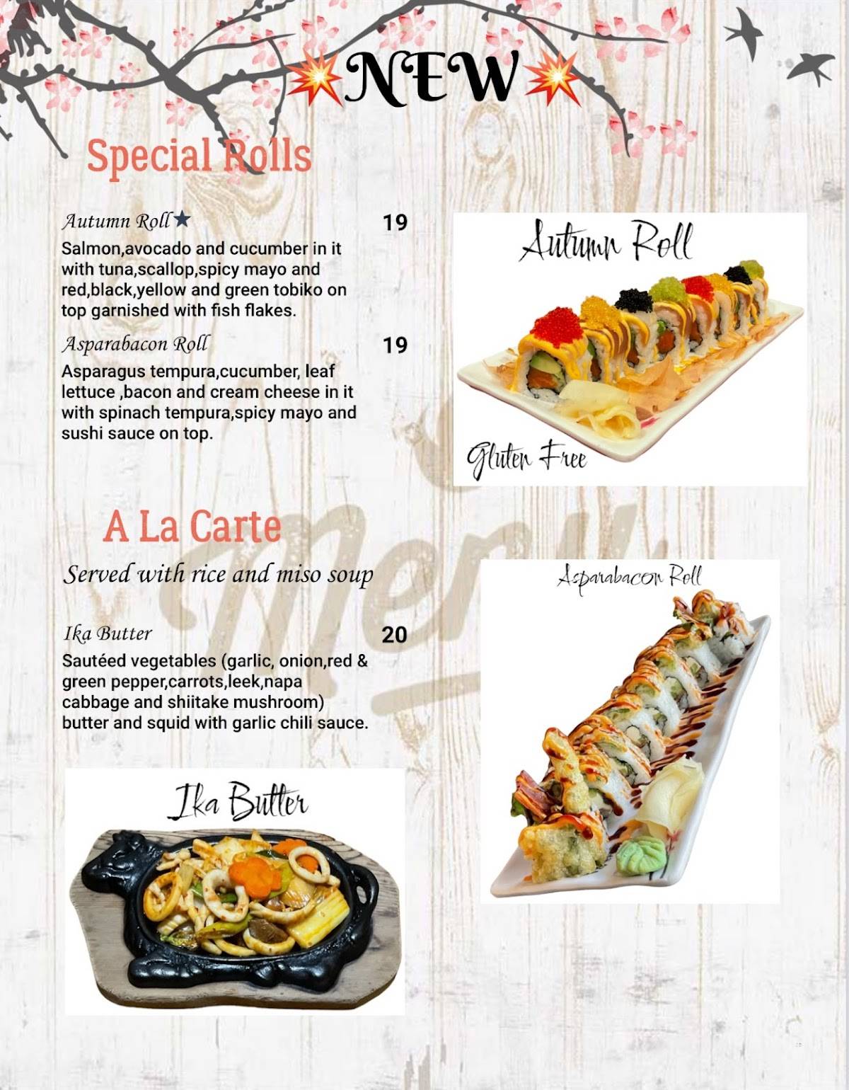 Menu at Minato Japanese Restaurant, Powell River, Joyce Ave #108