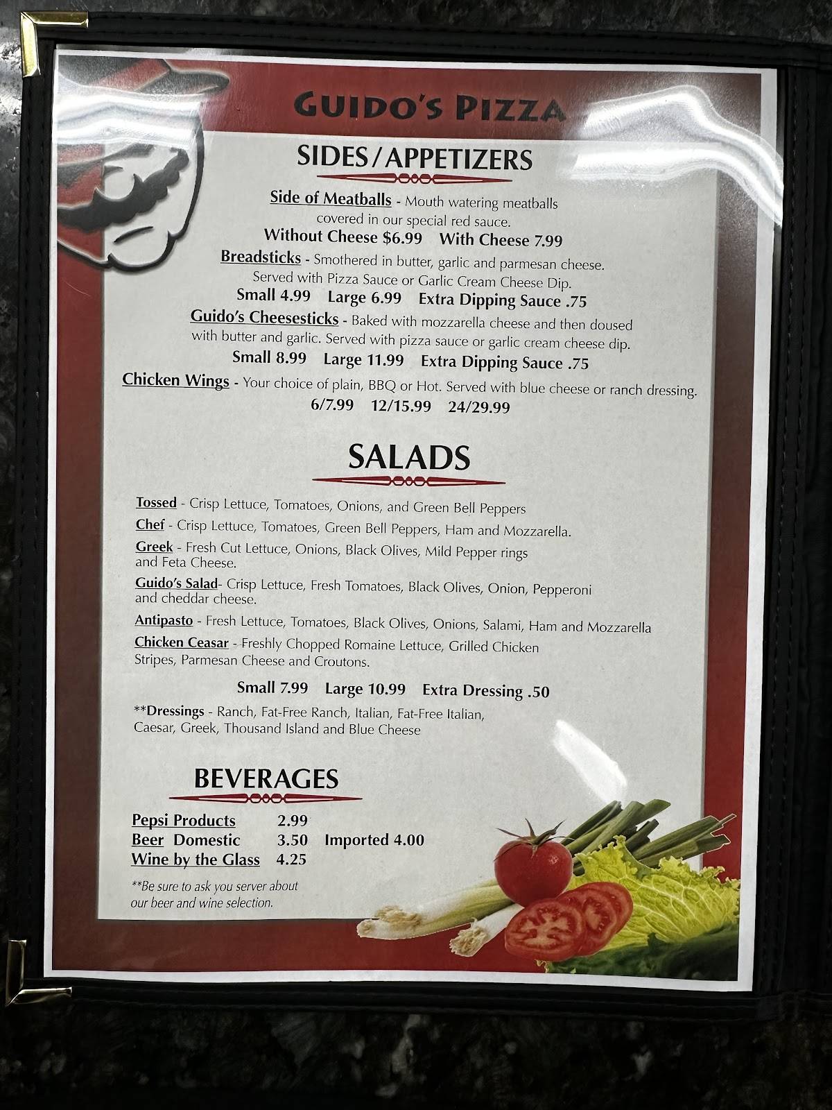 Menu at Guido's Pizza pizzeria, Prescott Valley, AZ-69