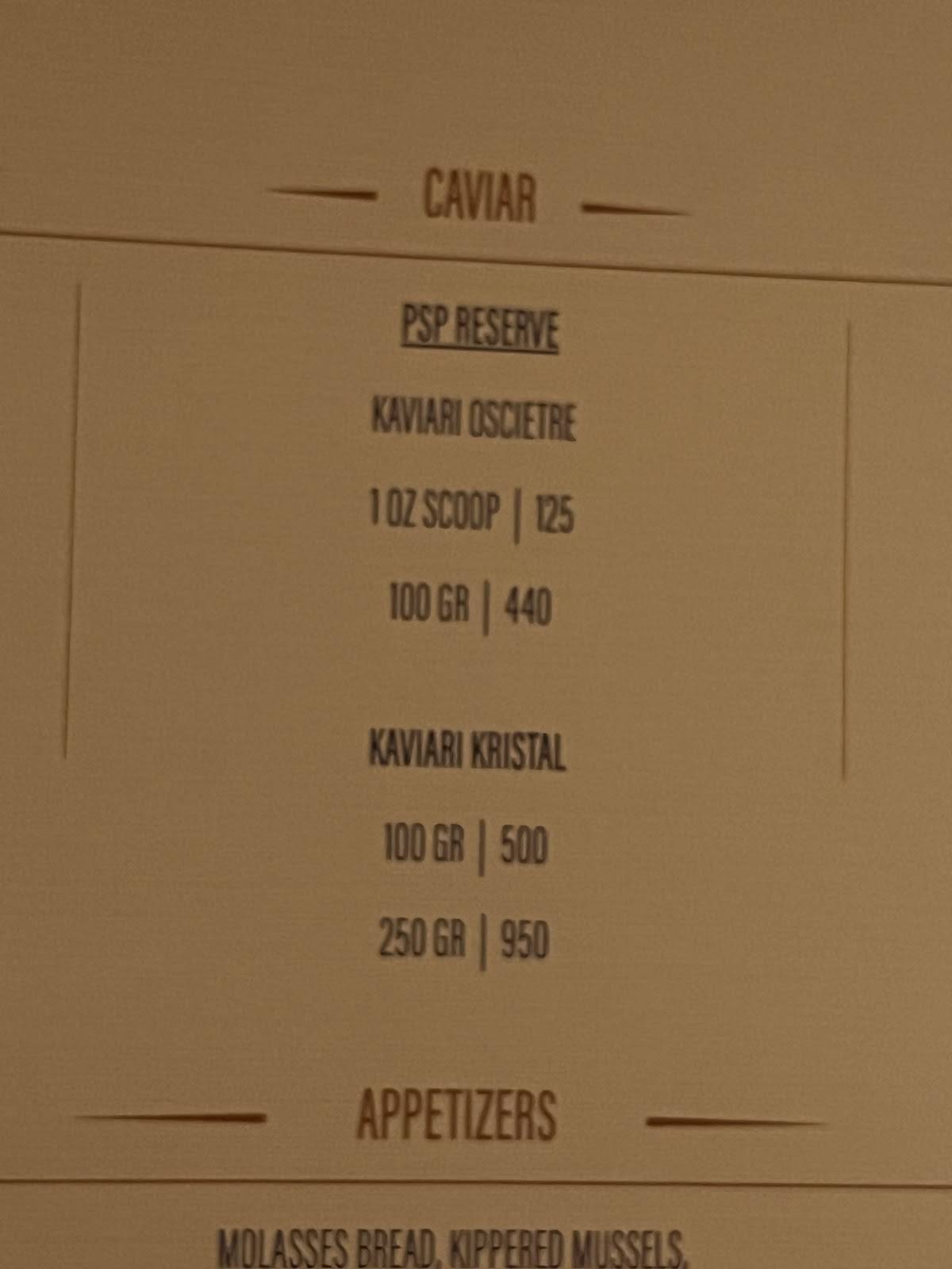 Carta del restaurante Prime Seafood Palace, Toronto, 944 Queen St W