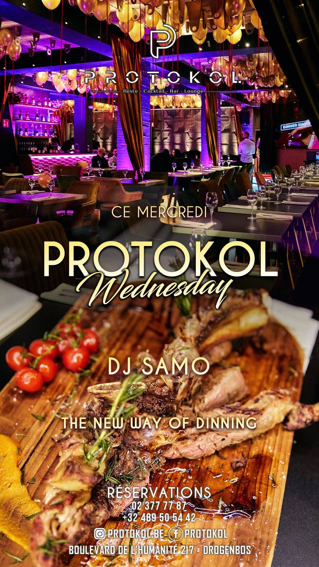 Menu at Protokol, Drogenbos