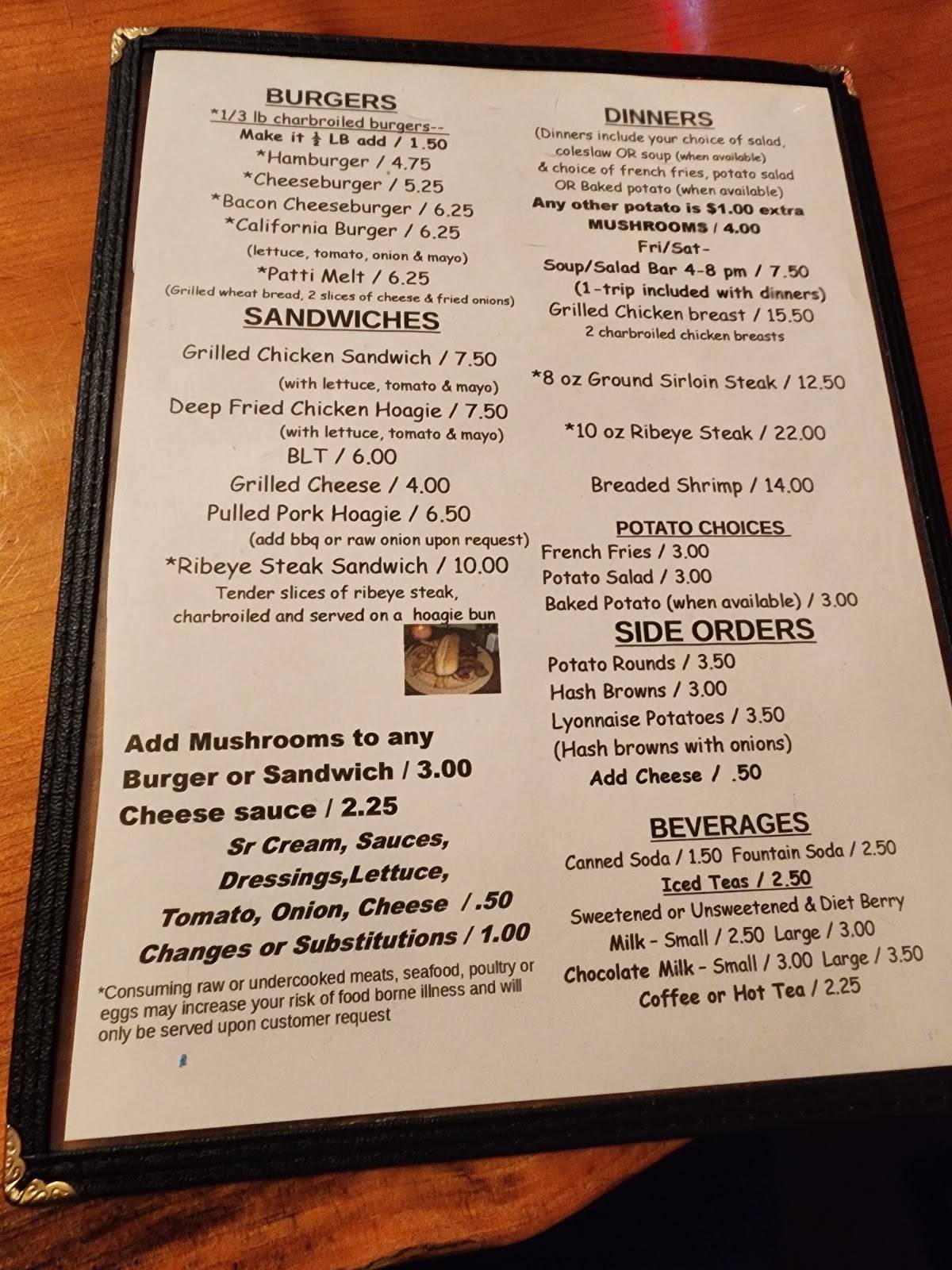 Menu at JD's Brickyard Pub & Grub, Neillsville