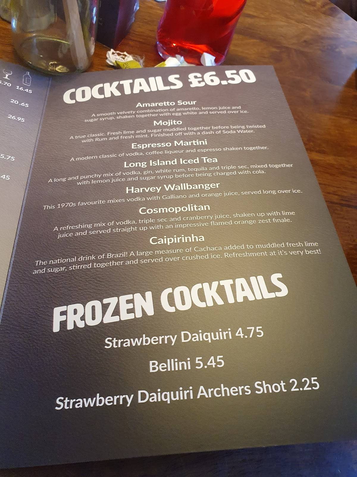 Menu at The Engine Room pub & bar, Gateshead