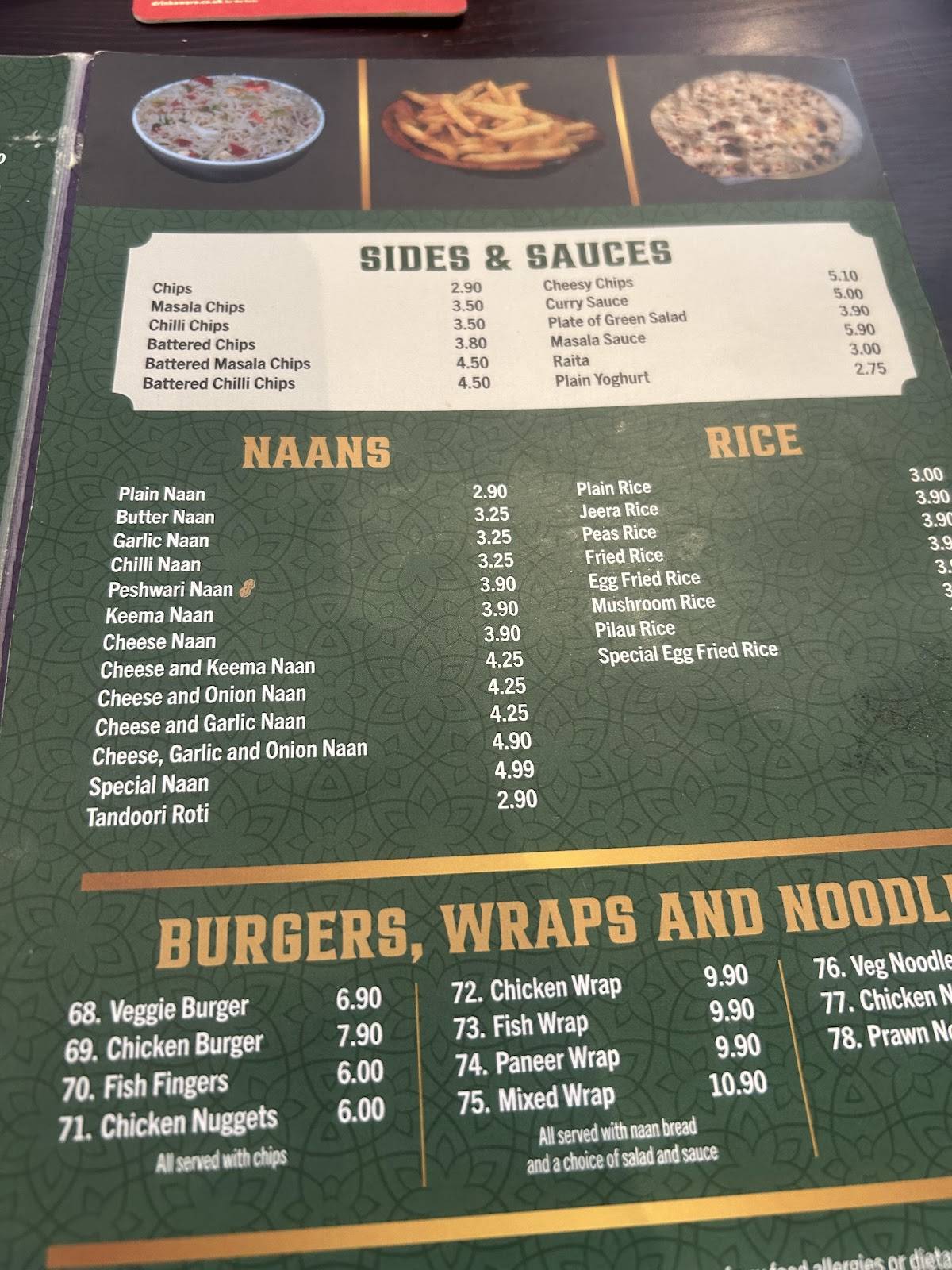 Menu at Fradley Arms pub & bar, Lichfield