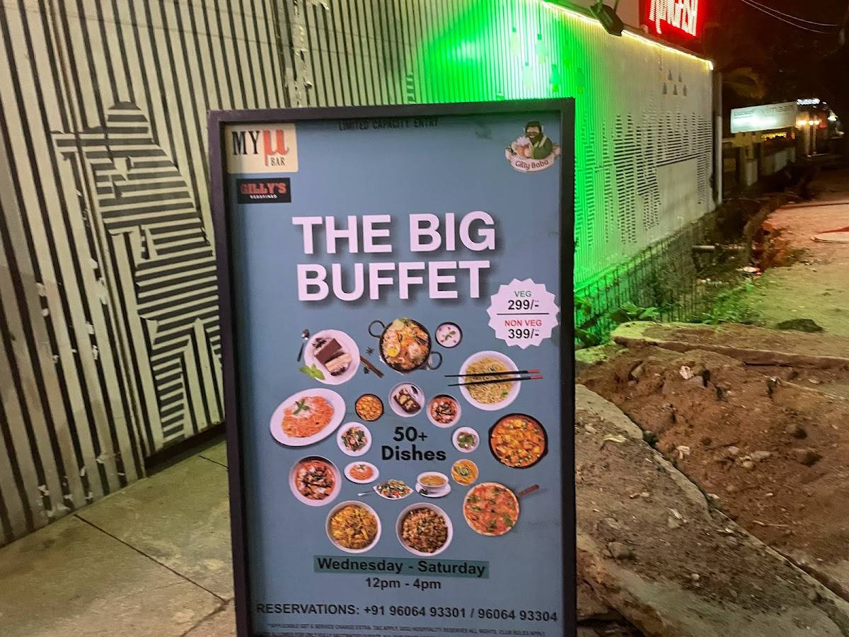 Menu at The Terrace at Gilly's Redefined, Bengaluru