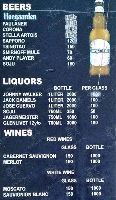 Menu at Holic Bar, Quezon City, Open Kitchen Food Park