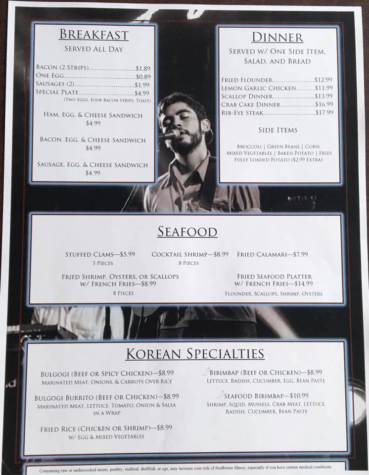 Menu at Lakeside Tavern pub & bar, Richmond, Lakeside Ave
