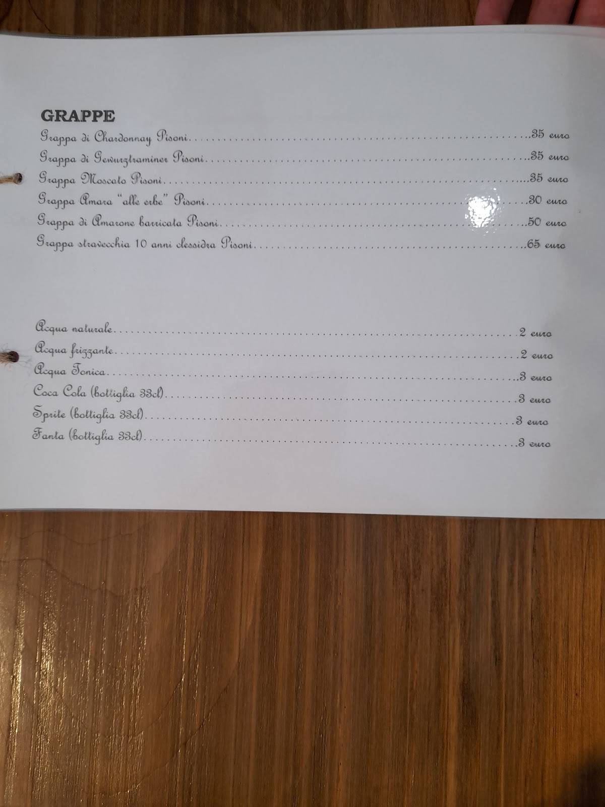 Menu da Mare DiVino ristorante, Mornago
