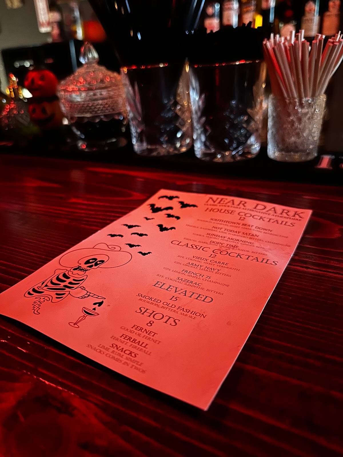 Menu at Near Dark pub & bar, San Antonio