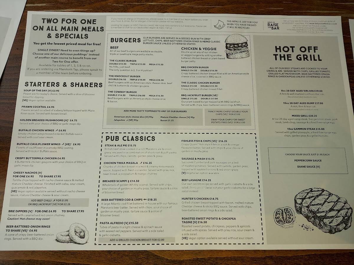 Menu at Old Colliery pub & bar, Edinburgh, Old Dalkeith Rd