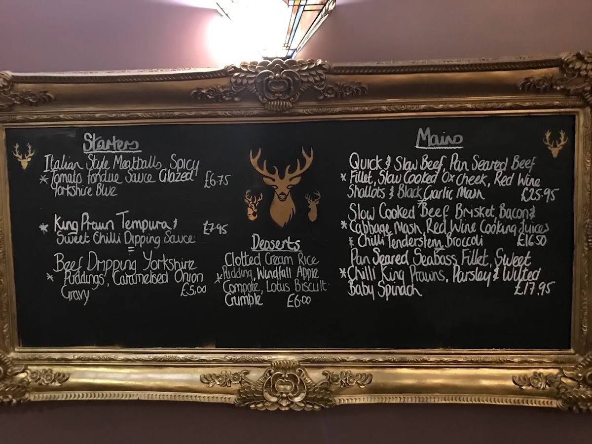 Menu at The Roebuck Pub, Otley, 1 Roebuck Ln
