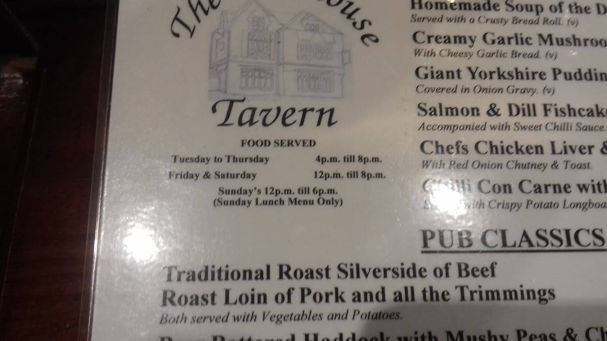 Menu at The Wainhouse Tavern pub & bar, Halifax