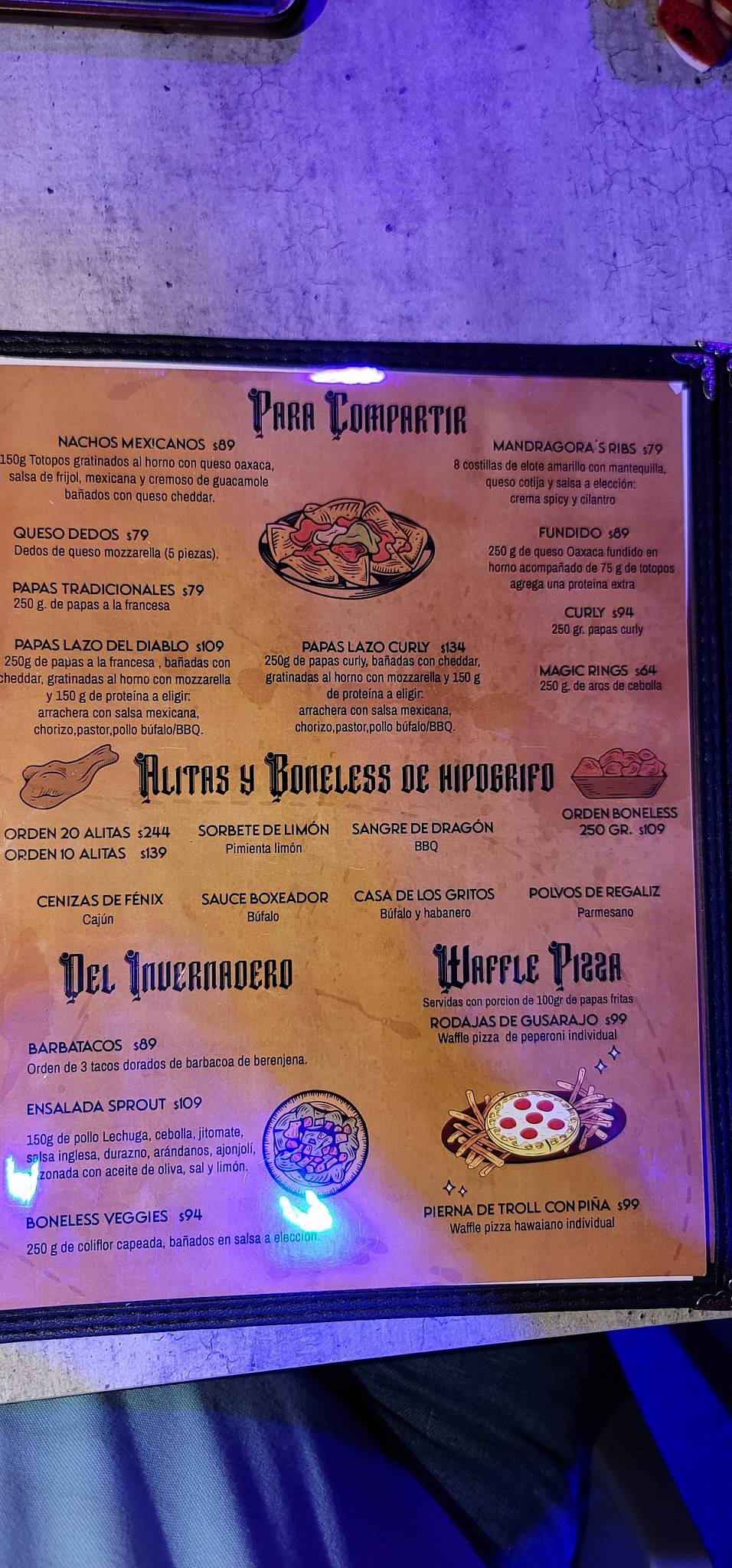 Carta del restaurante Punto Mágico Grand, Guadalajara