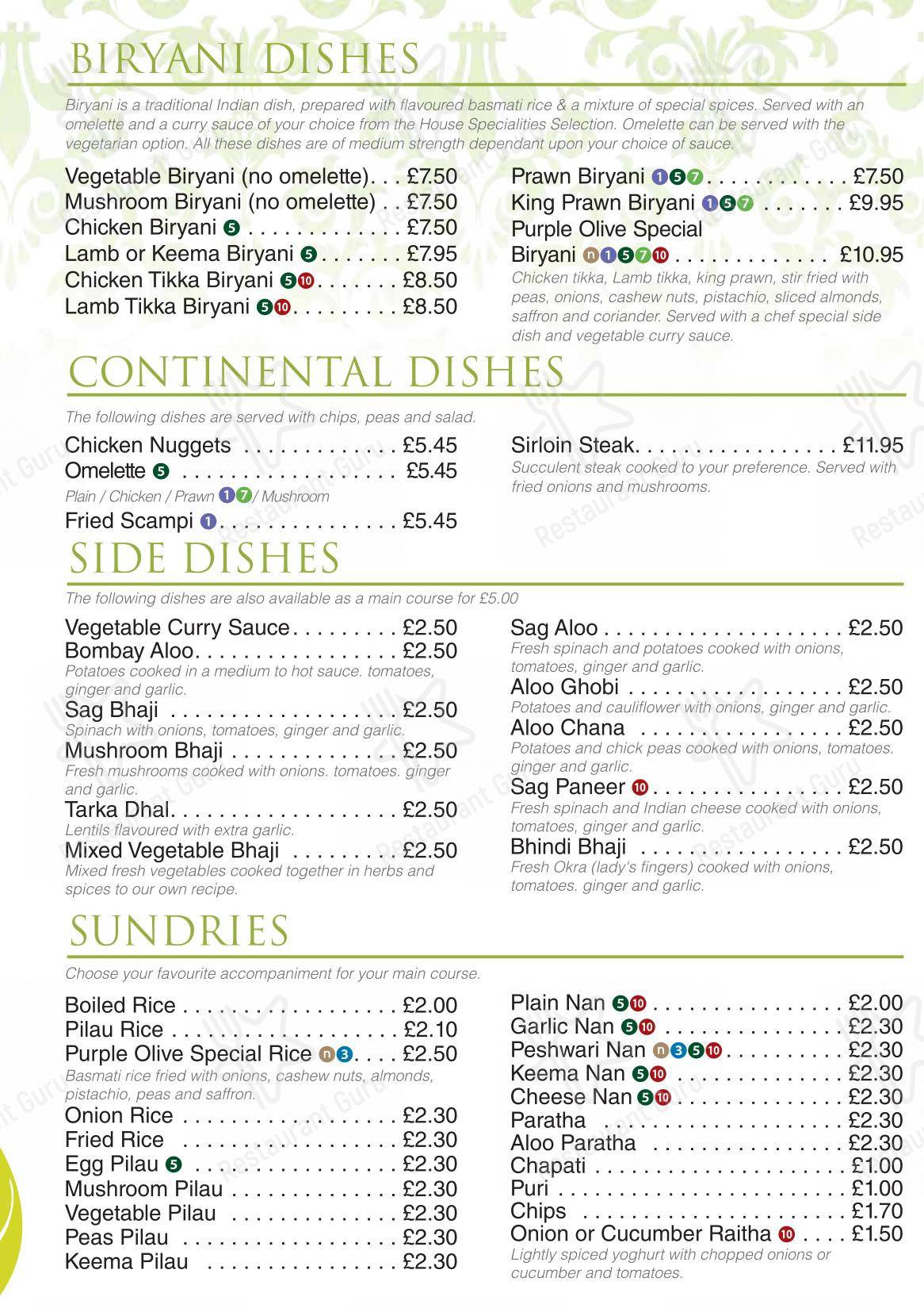 Menu at Purple Olive - Ellesmere Port restaurant, Ellesmere Port
