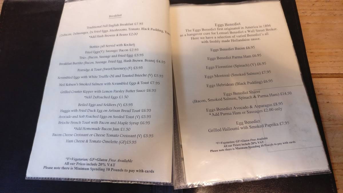 Menu at Quay Ingredient cafe, Newcastle upon Tyne