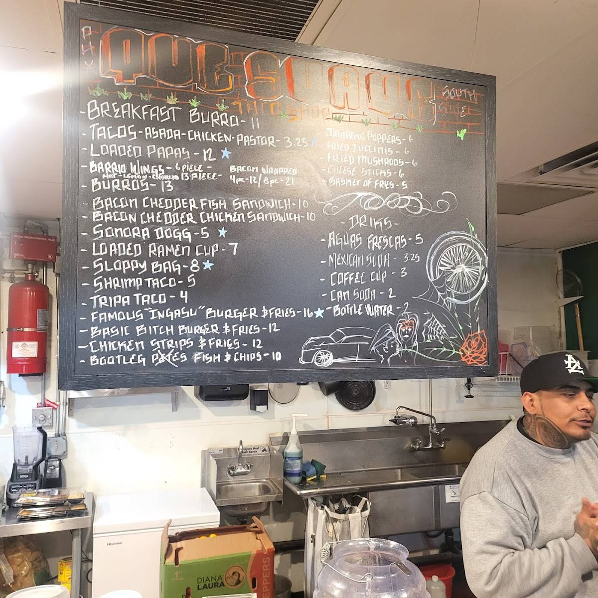 Menu at Que Suave Taco Shop restaurant, Phoenix
