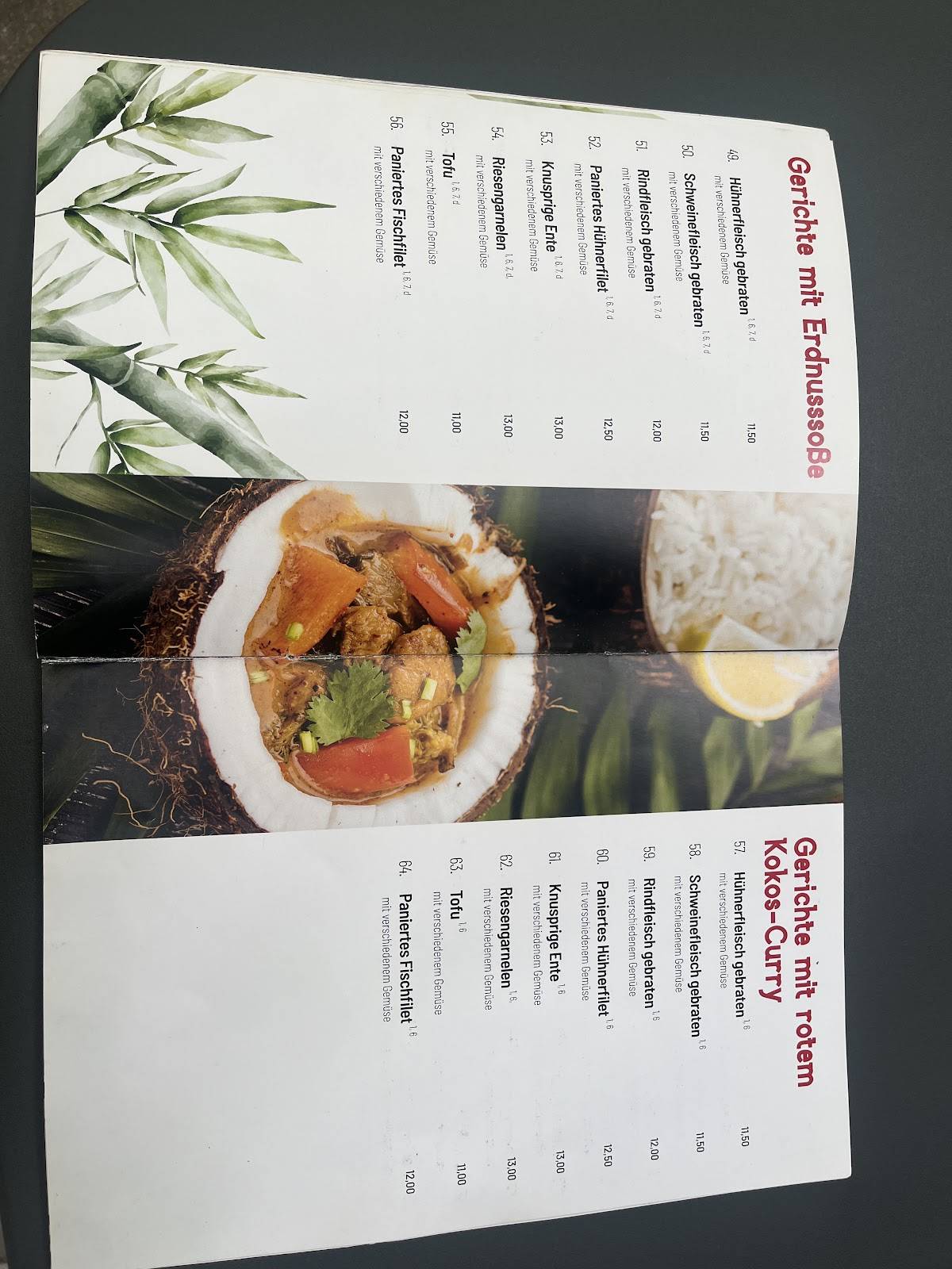 Menu at Que Viet Restaurant, Stuttgart
