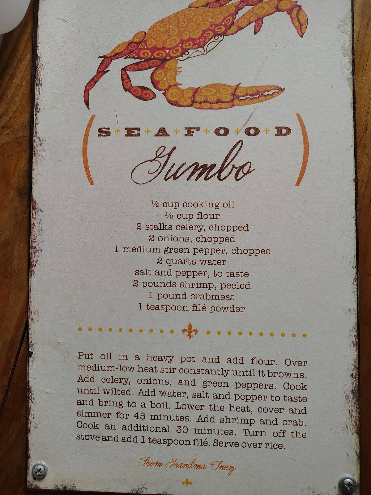 Menu at Quebedeaux's Cajun Cafe, Alexandria