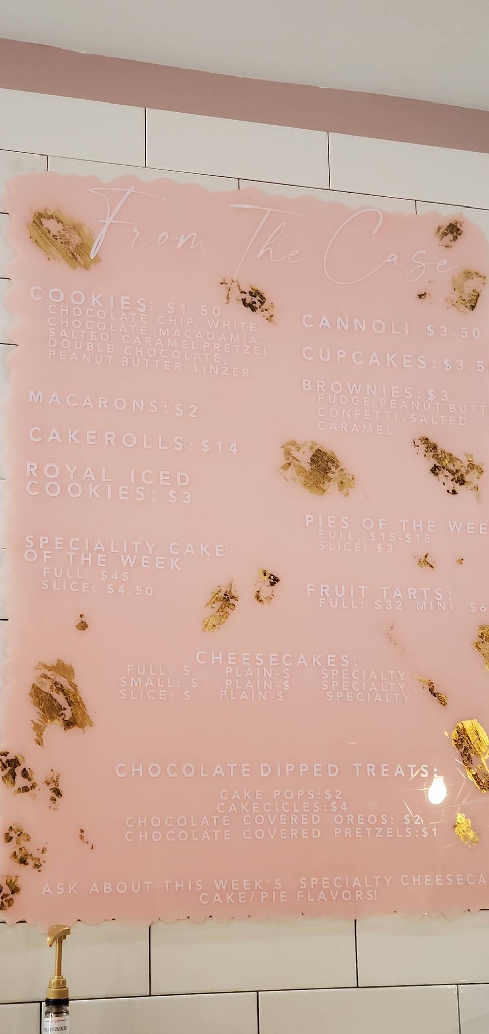 Carta de Queen of Tarts Desserts, Archbald