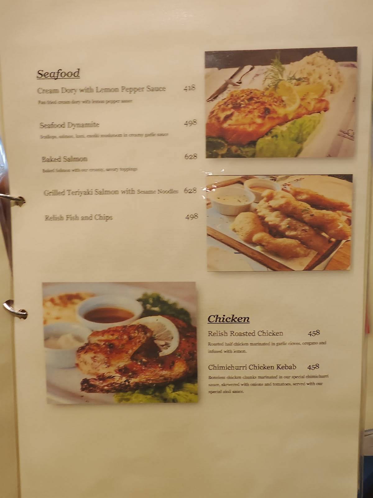 Menu at Relish, Hello Happiness! restaurant, Quezon City