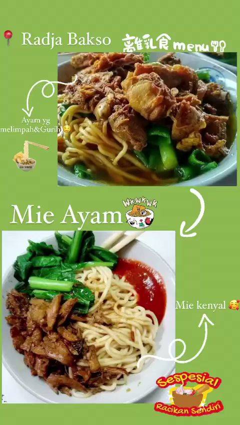 Menu at RAJA BAKSO UNEN X-CICALENGKA restaurant, Indonesia
