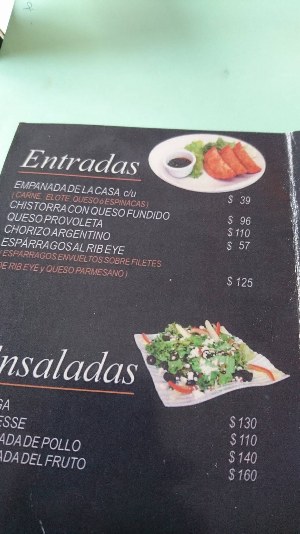 Menu at RIB EYE STEAK pub & bar, Mexico City, Av. Pdte. Plutarco Elías ...