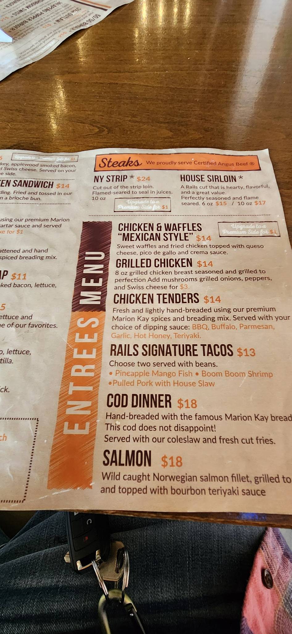 Menu at Rails Craft Brew & Eatery pub & bar, Seymour