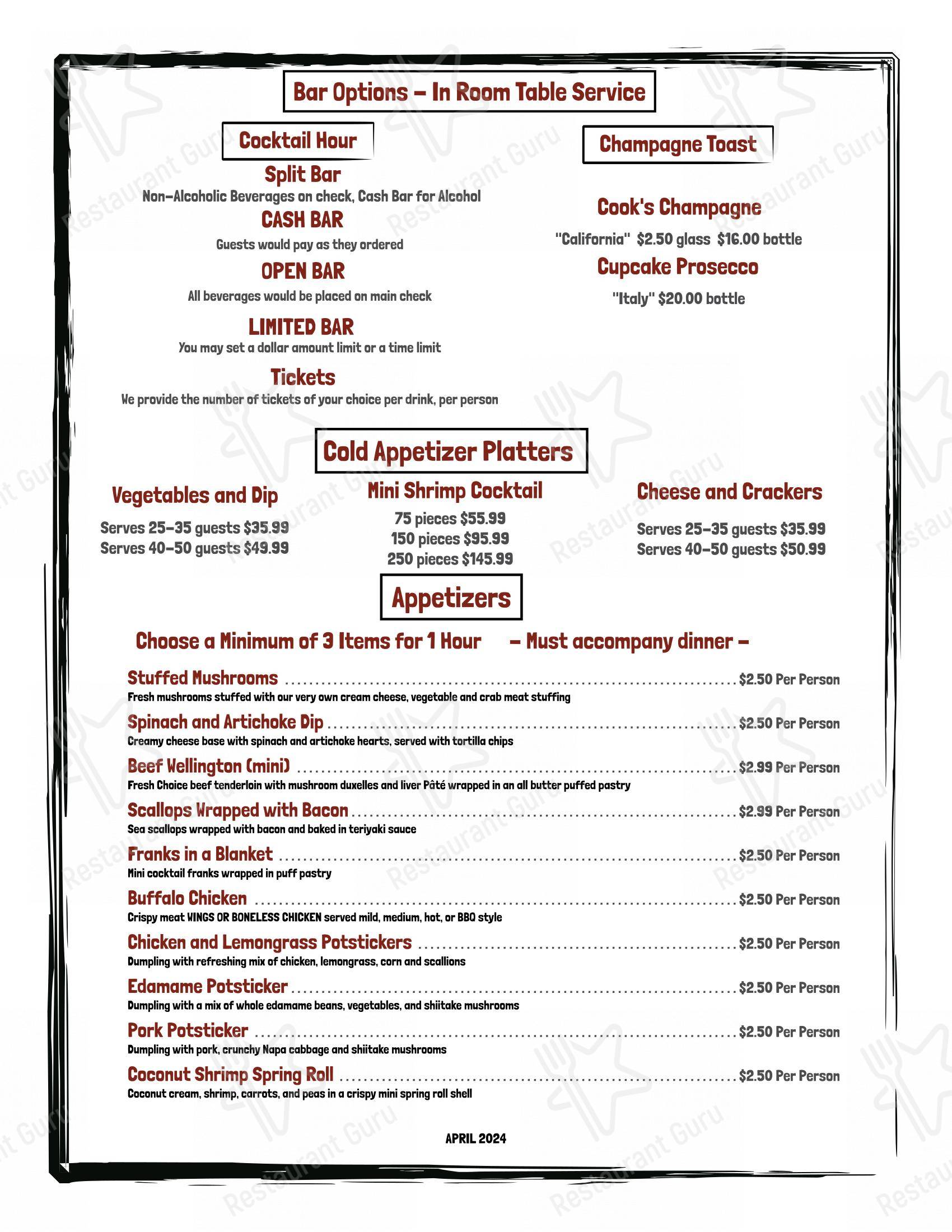 Menu at Raindancer Restaurant, Amsterdam, NY-30
