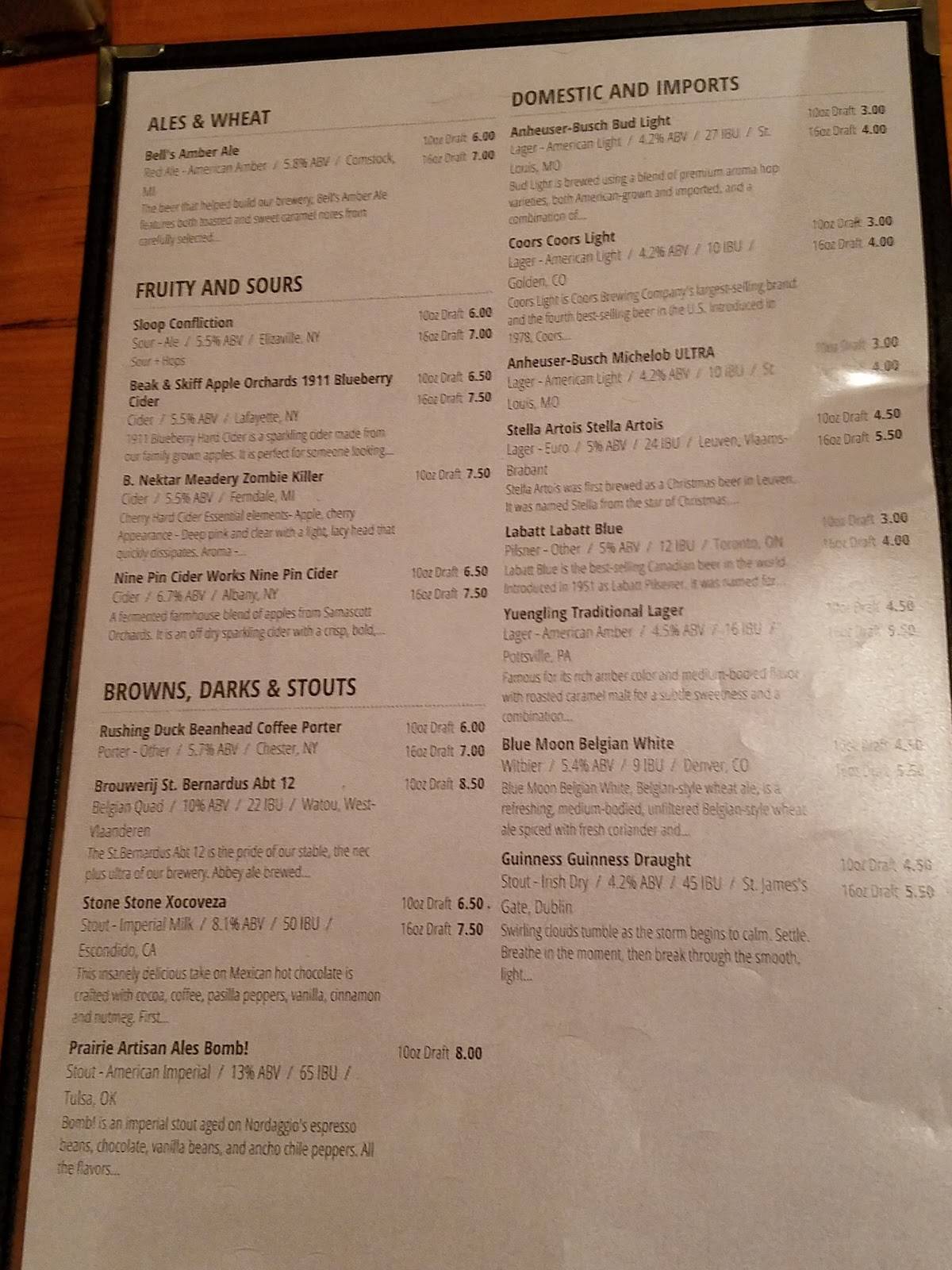 Menu at Raindancer Restaurant, Amsterdam, NY-30