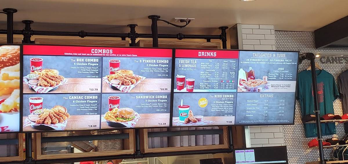 Menu At Raising Canes Chicken Fingers Fast Food Waimalu