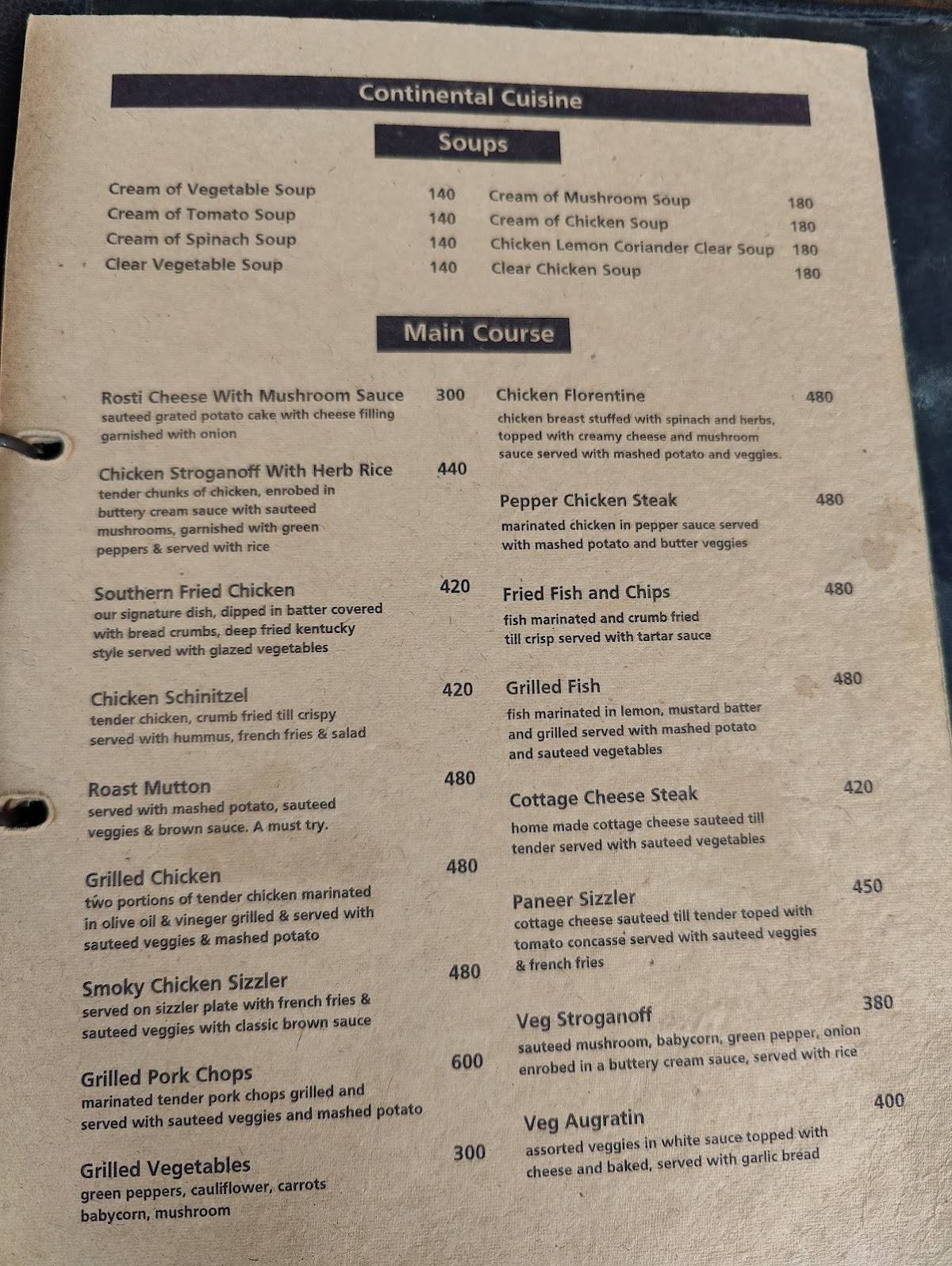 Menu at Raja Cafe Restaurant, Khajuraho