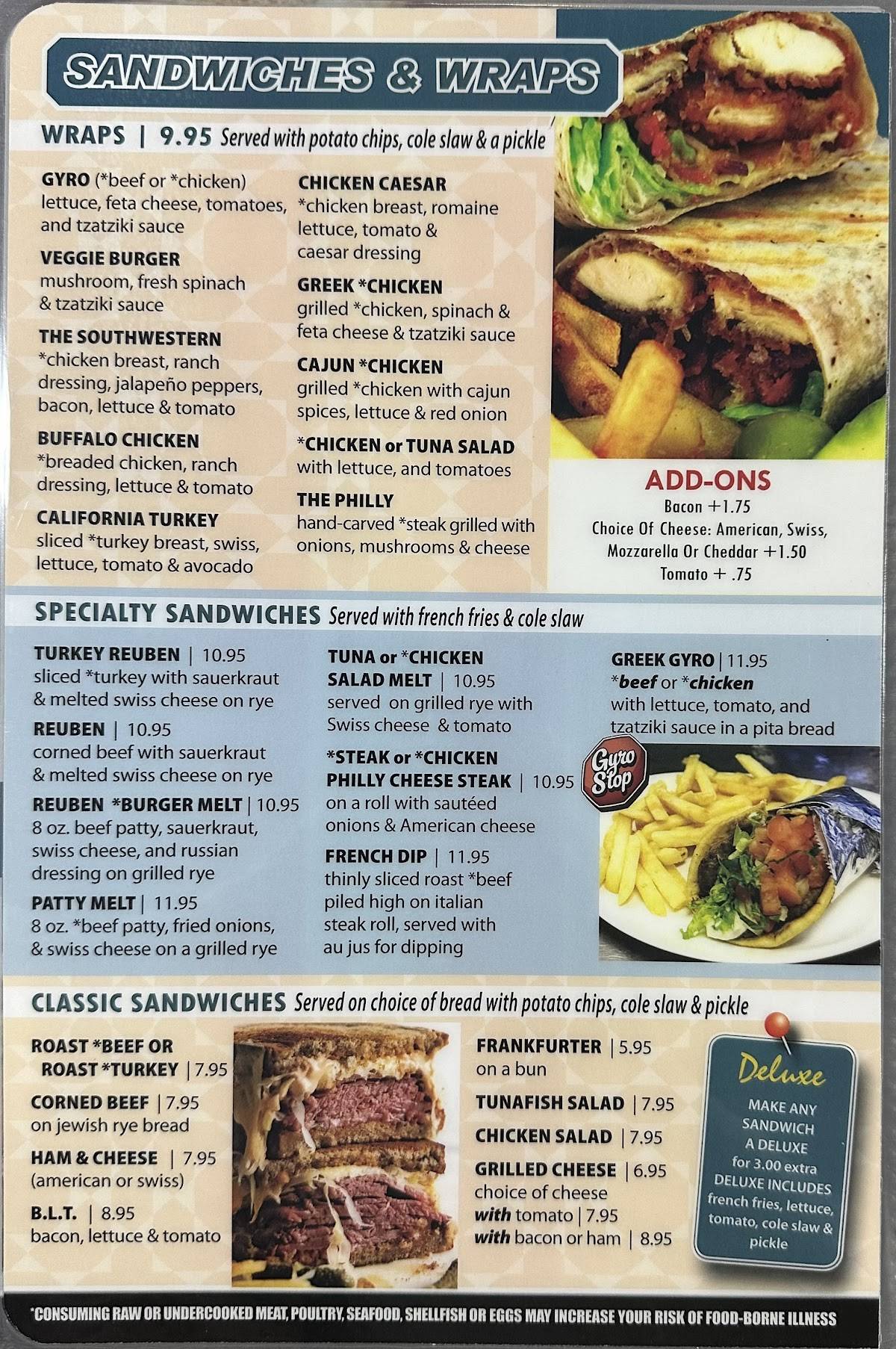 Menu at Ralph’s Corner Diner restaurant, Lansdale