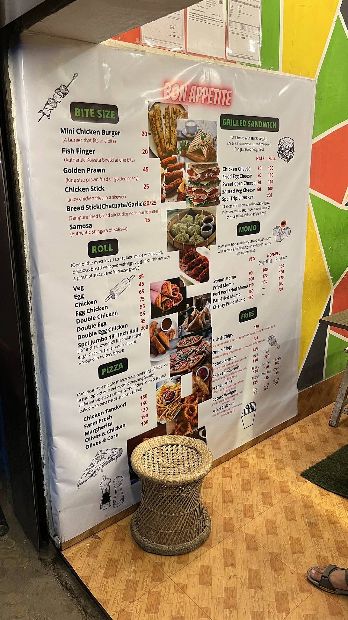 Menu at Rastafari ChaiBar, Kolkata