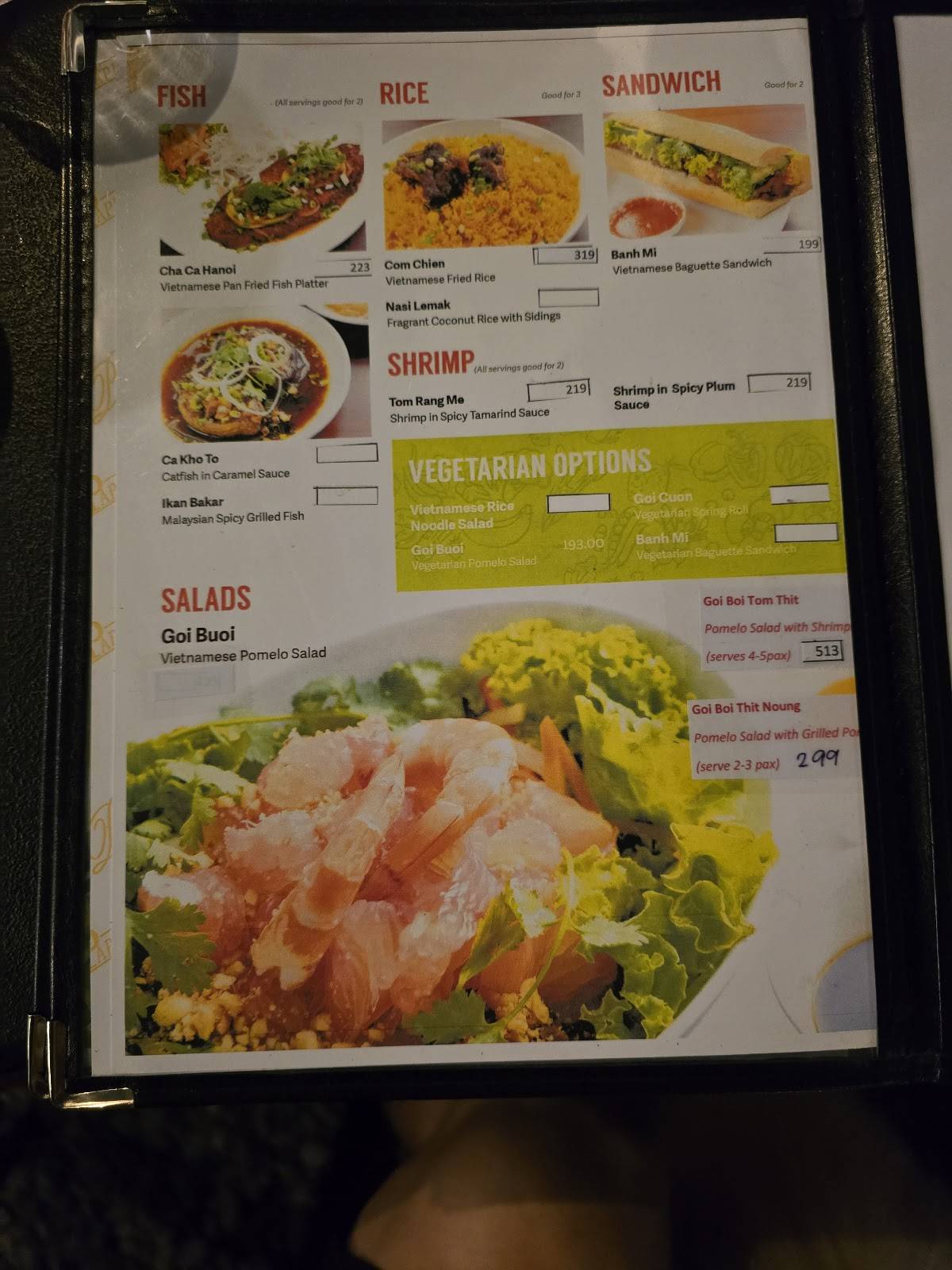 Menu at Rau-Ram Restaurant, Bacolod