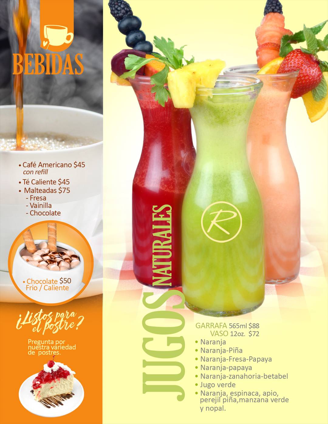 Menu at Ravizza Ristorante restaurant, Mexicali, Blvd. Benito Juárez 1400