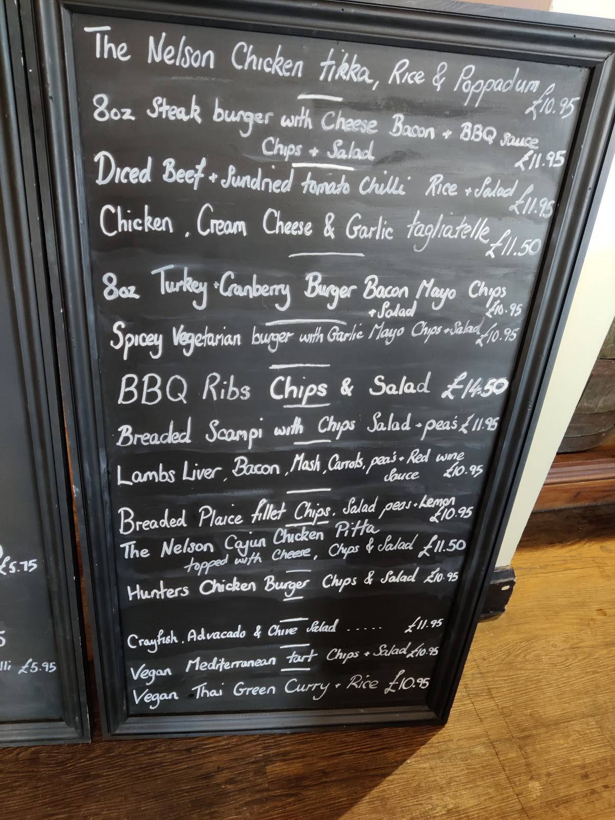 Menu at The Lord Nelson pub & bar, Reedham