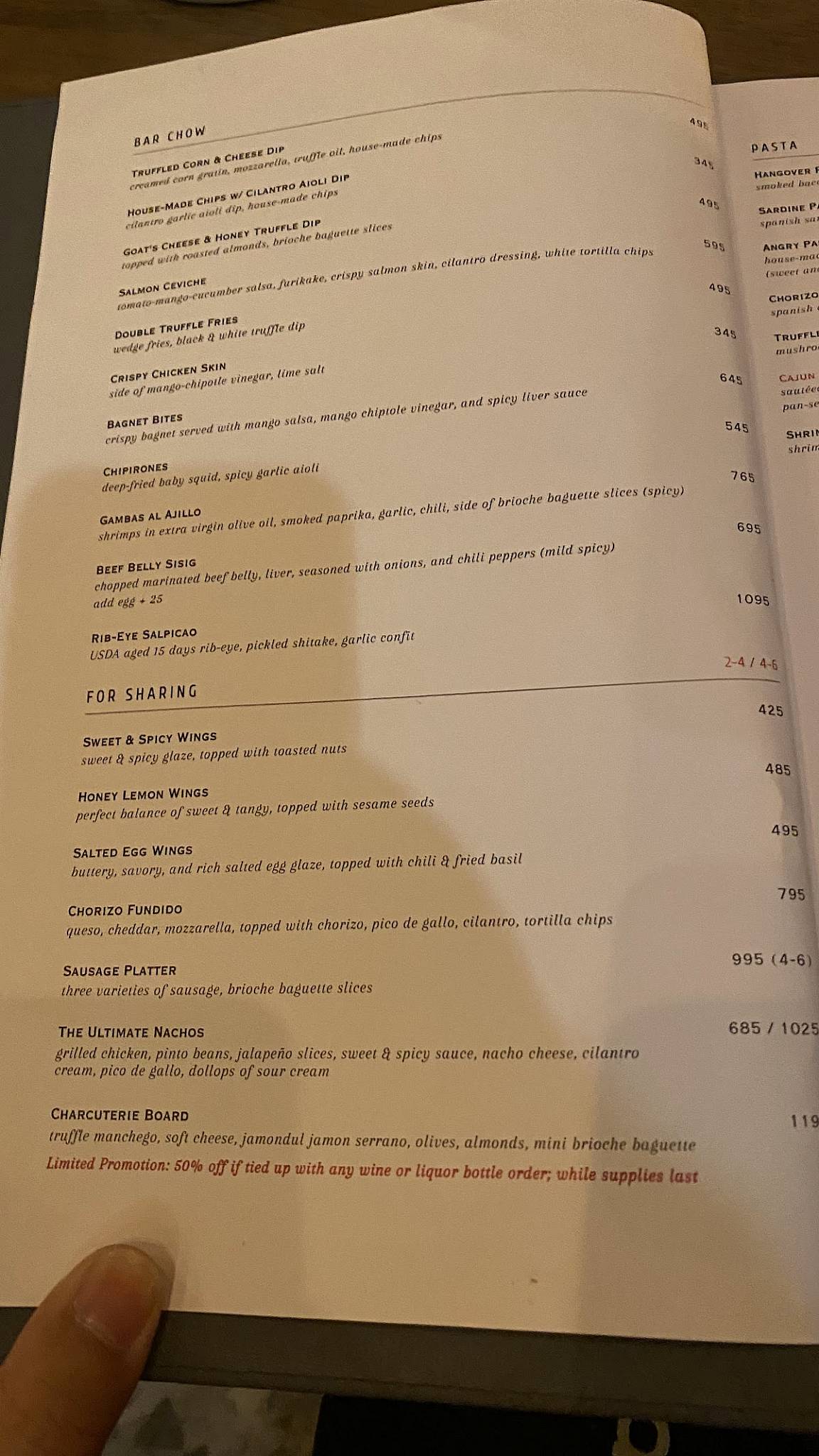 Menu at Refinery cafe, Makati, Joya Lofts & Towers
