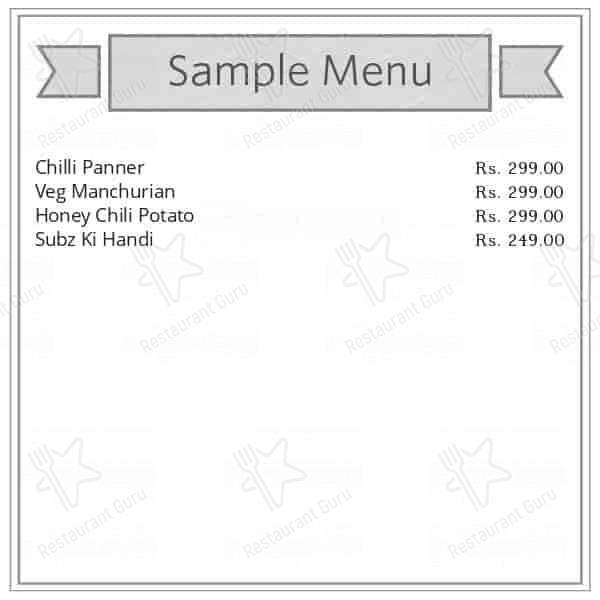 Menu at Regenta - Central Royal Orchid, Udaipur